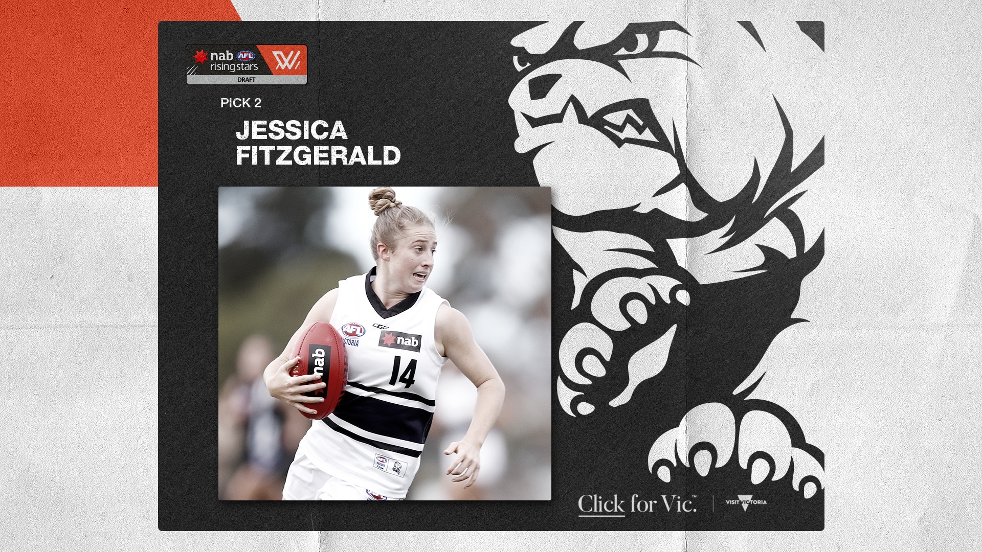 AFLW Draft, Pick 2 - Jessica Fitzgerald