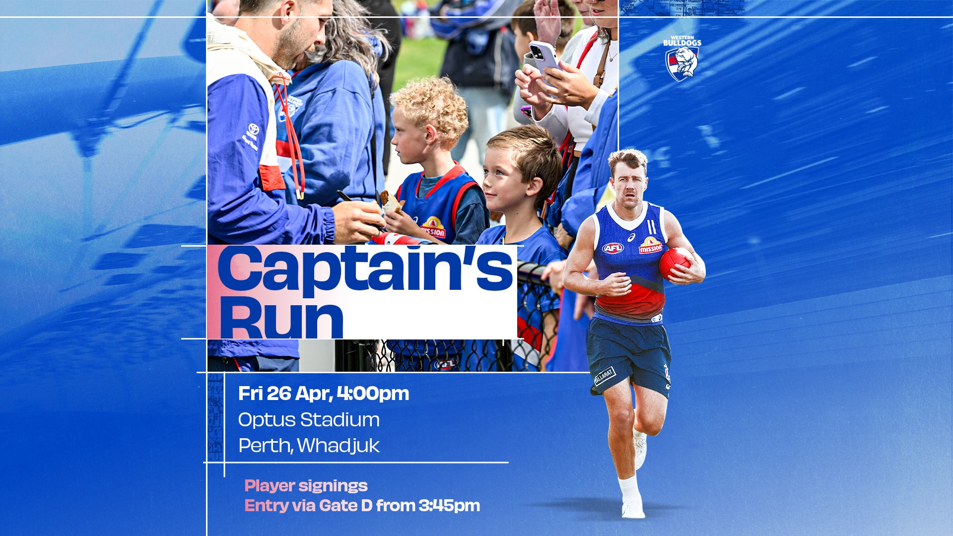 Captain’s Run at Optus Stadium on Friday