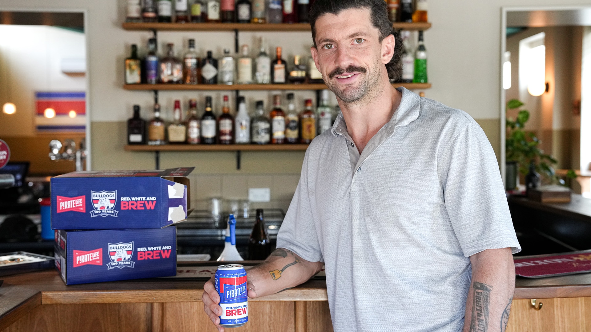 Bulldogs, Pirate Life launch ‘Red, White and Brew’