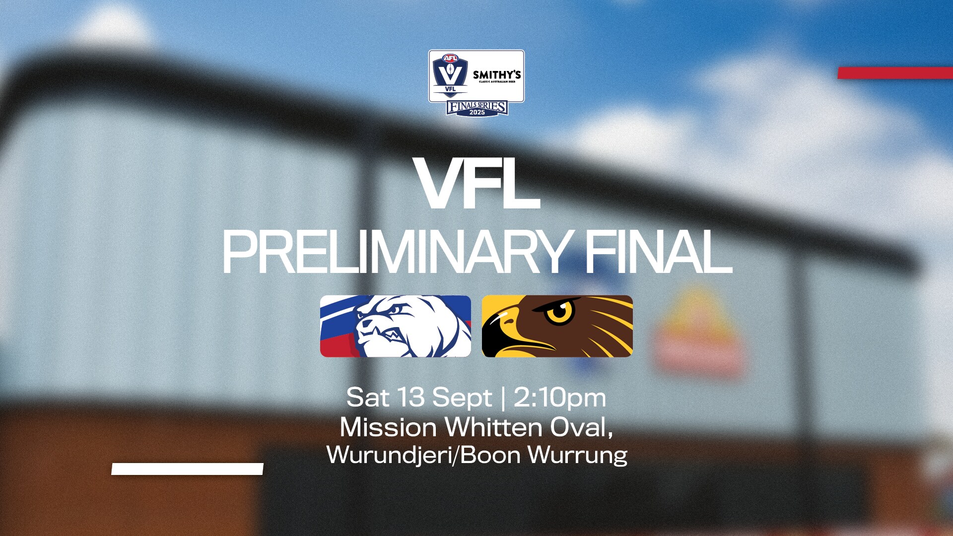 VFL Bulldogs to host Hawks in Prelim Final