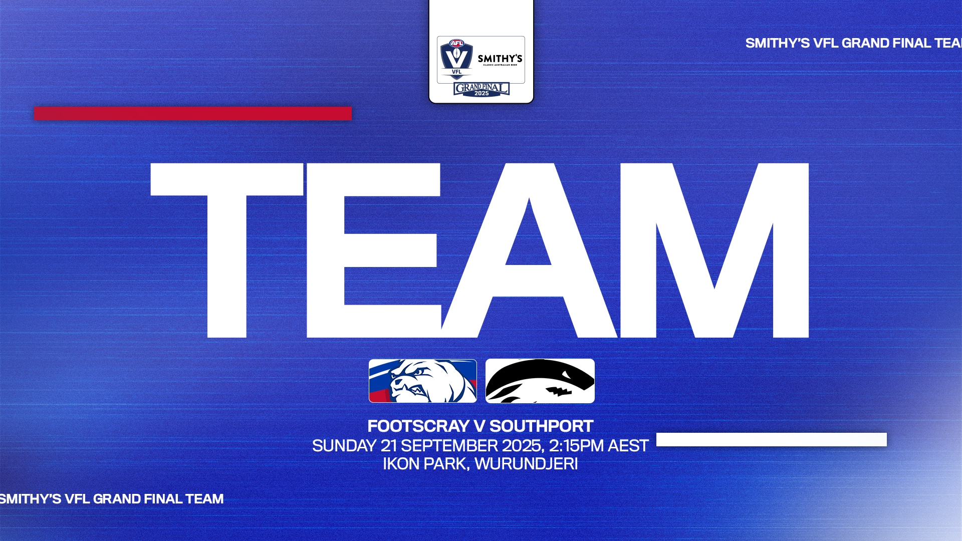 VFL Team: Grand Final v Southport