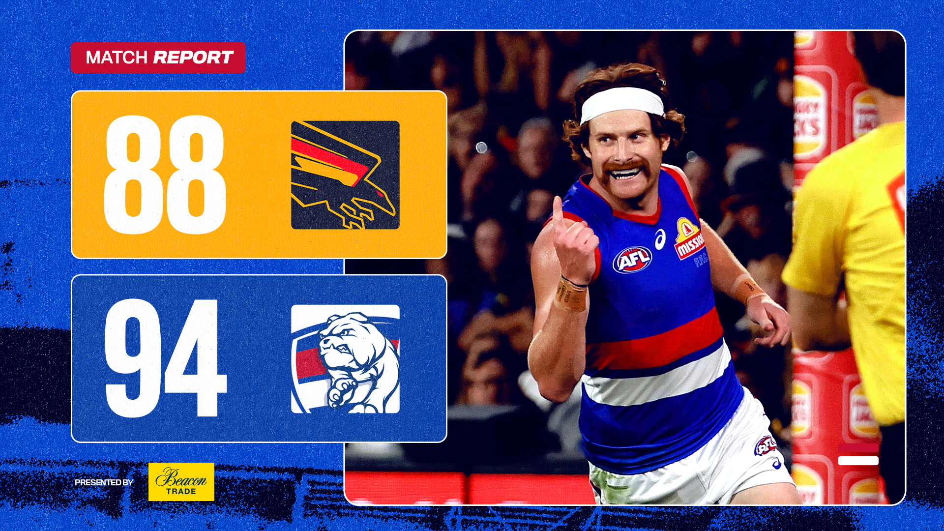 AFL Match report: Dogs deny Crows in Friday night classic