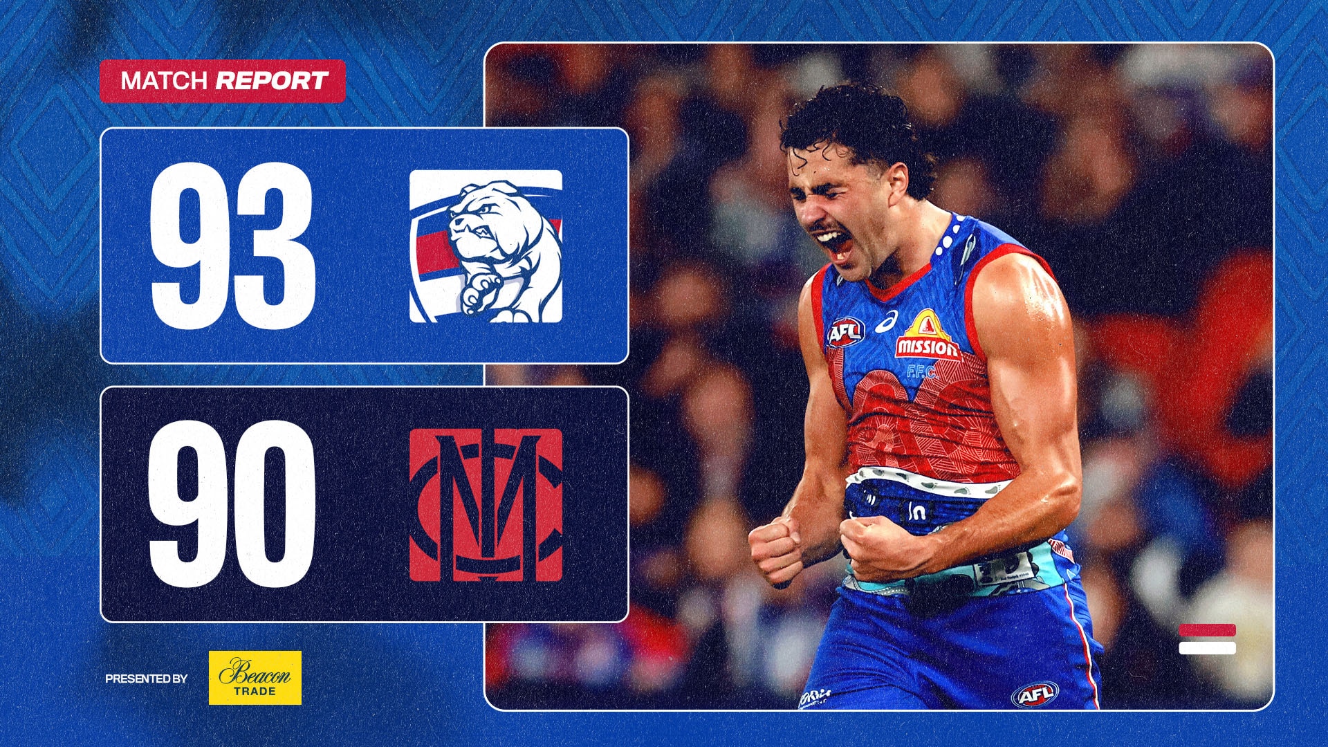 AFL Match Report: Dogs hold off Demons in thriller